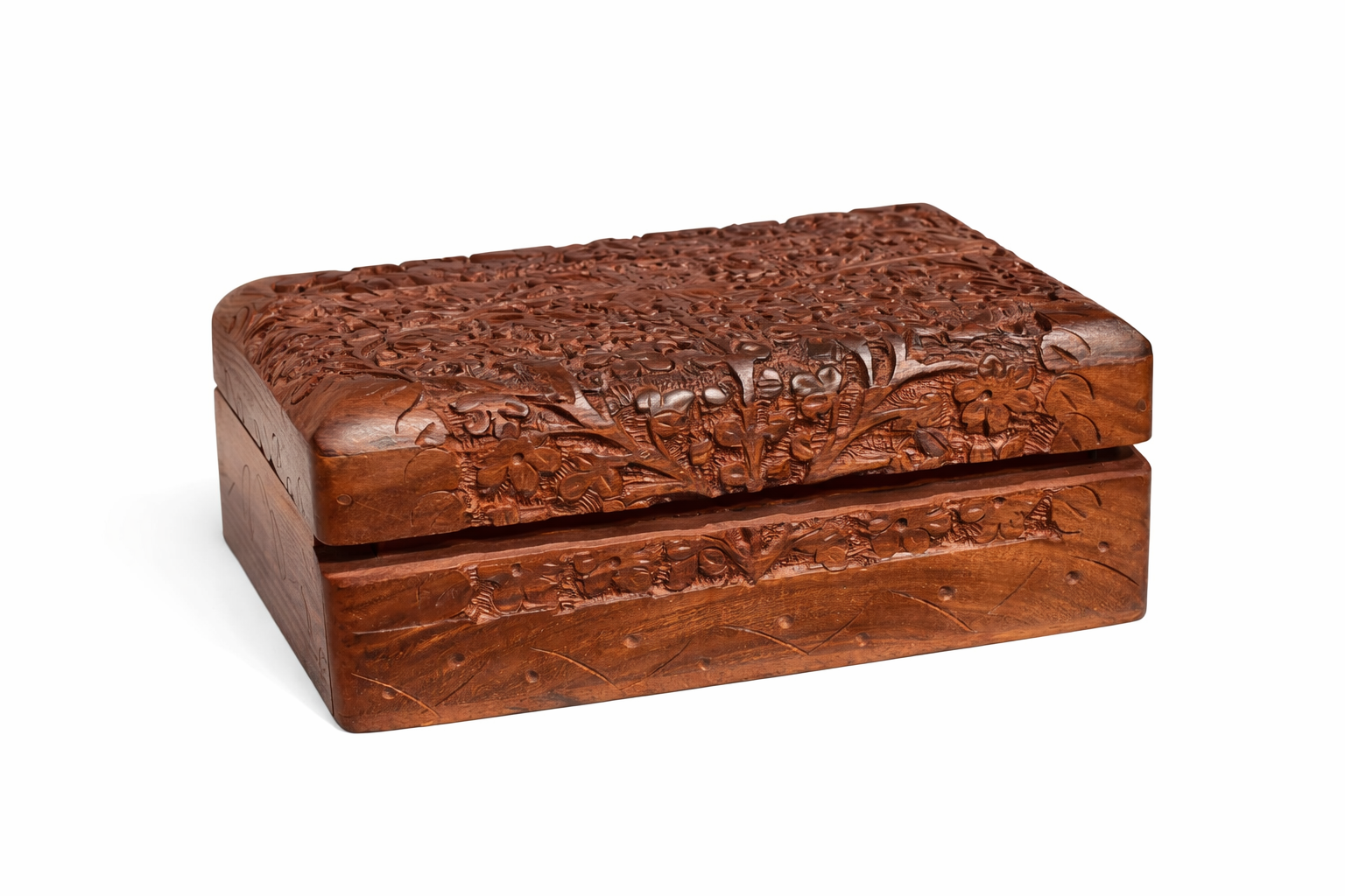 Caja t/joyero madera tallada mediana Avind – Akomoda